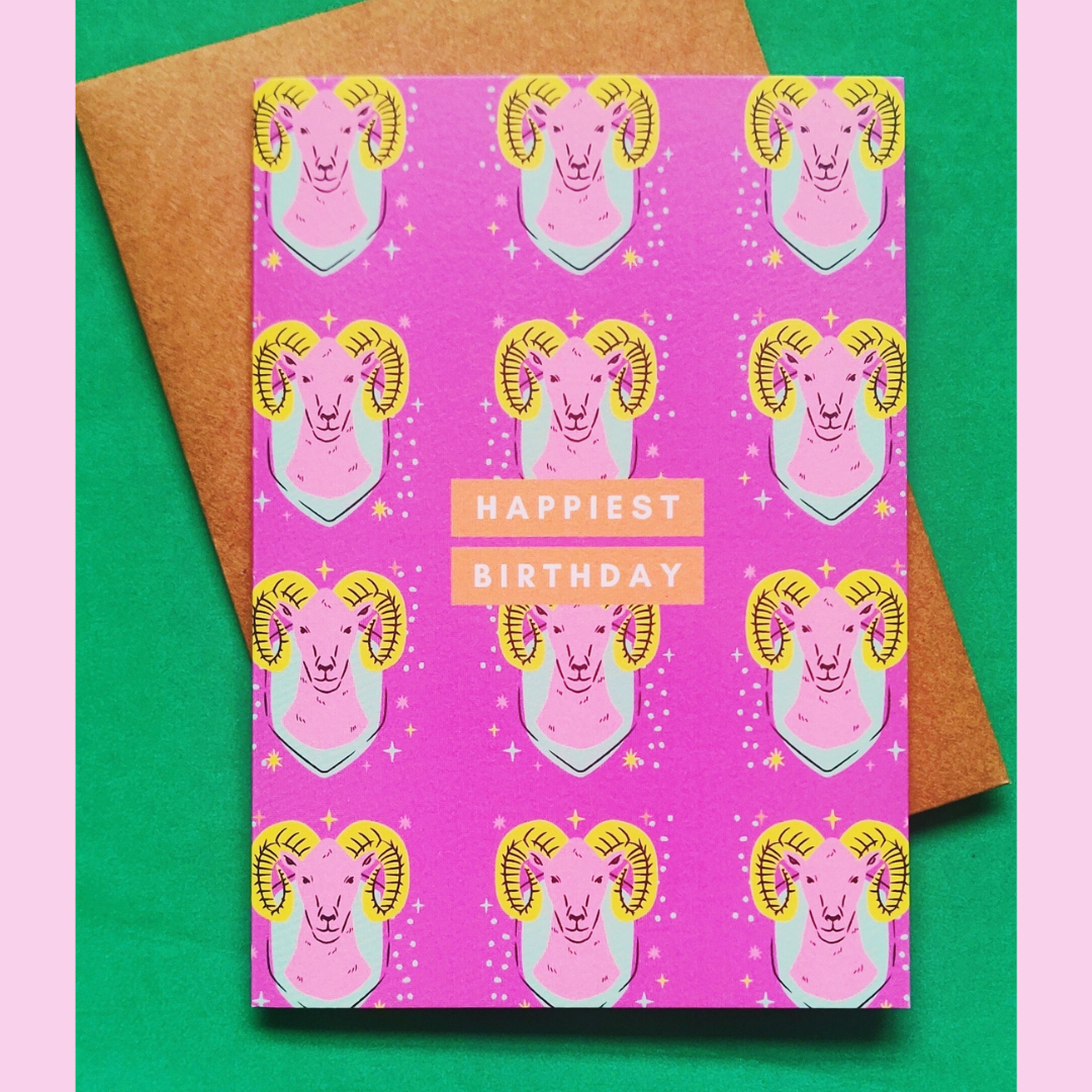 Zodiac Greeting Card - Aries – Provenance Gifts