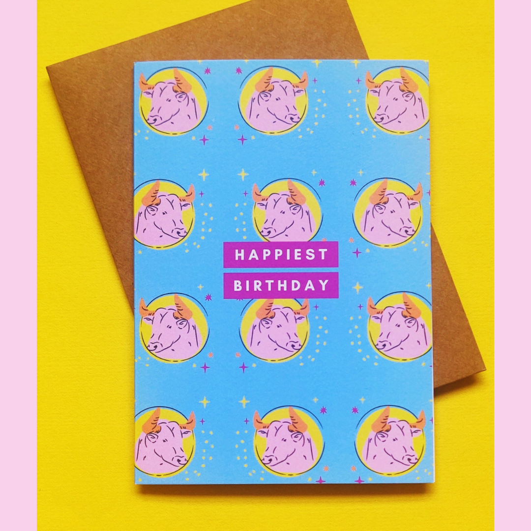 Zodiac Greeting Card - Taurus – Provenance Gifts