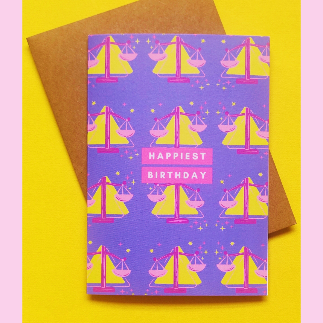 Zodiac Greeting Card - Libra – Provenance Gifts