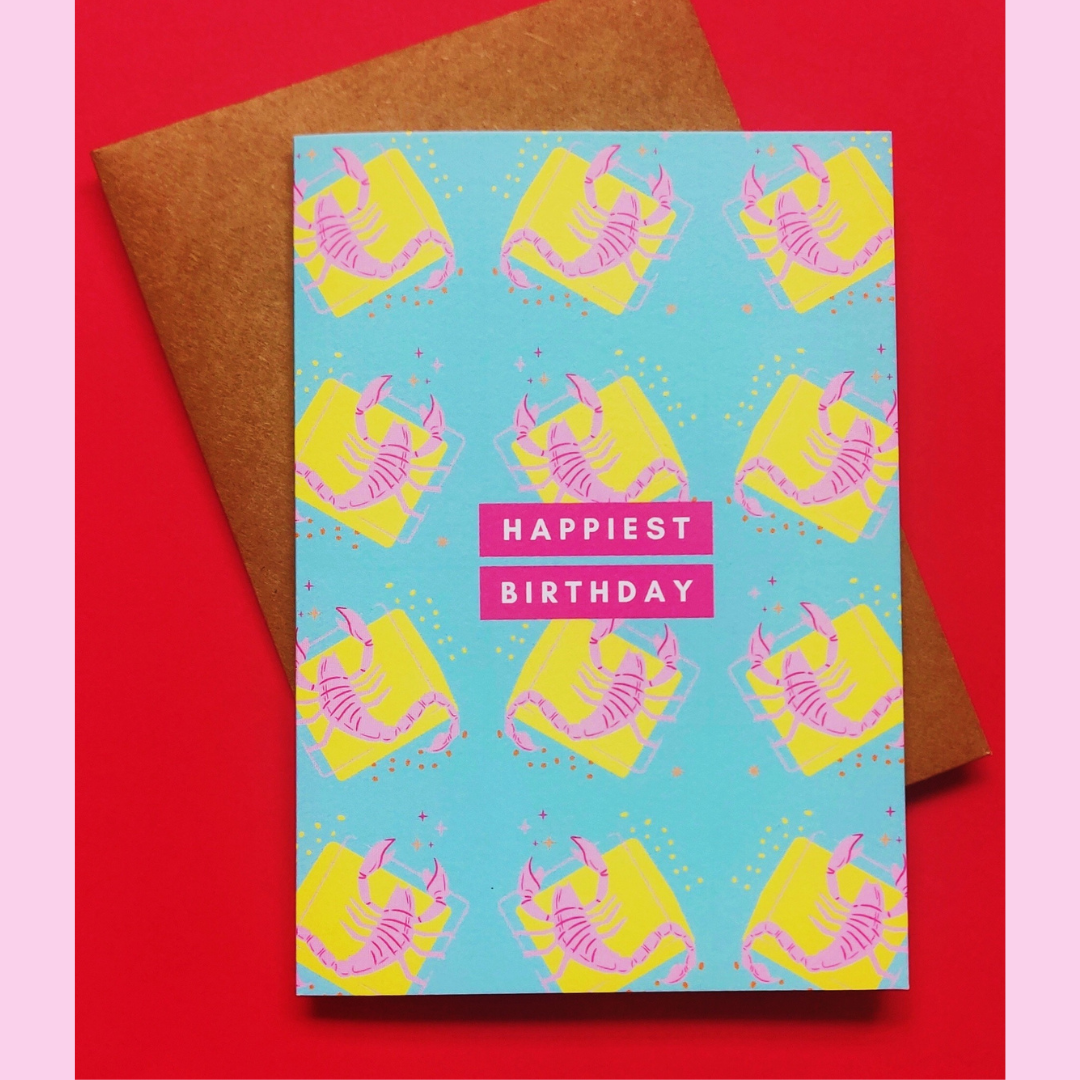 Zodiac Greeting Card - Scorpio – Provenance Gifts