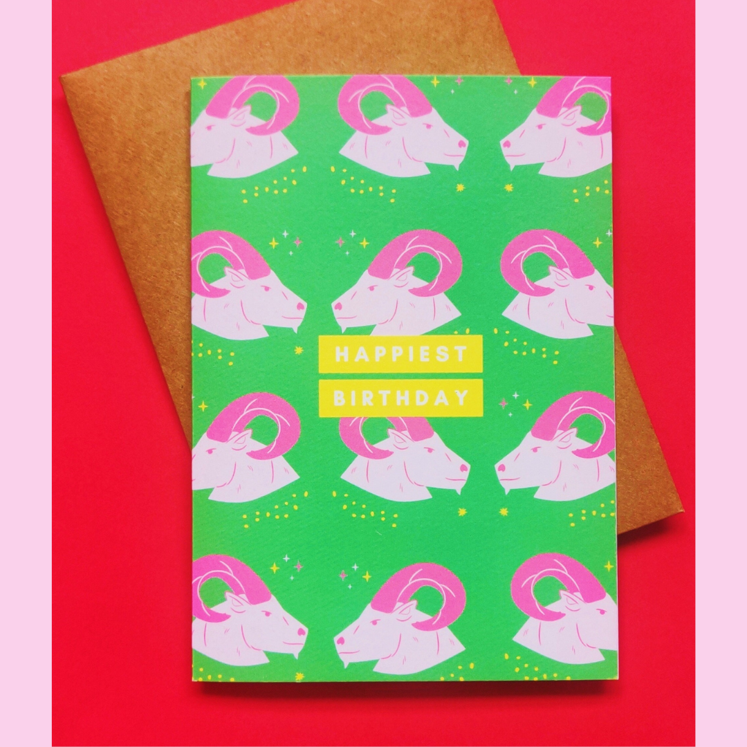 Zodiac Greeting Card - Capricorn – Provenance Gifts